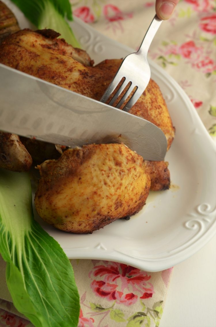 Pui intreg la slow cooker - Retete culinare by Teo's Kitchen